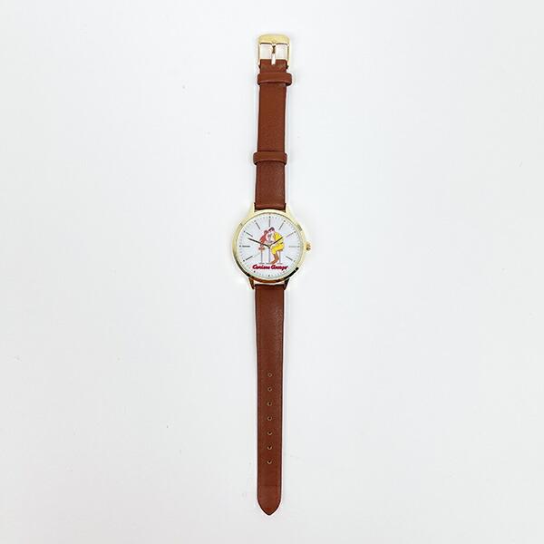 ベーシックで使いやすいおさるのジョージの腕時計です♪文字盤にはかわいいジョージがプリントされています！どんなスタイリングにも合わせやすく、普段使いにぴったりです♪【サイズ】ベルト全長：約215mm、ベルト幅：約14mm、最小手首周り：約140mm