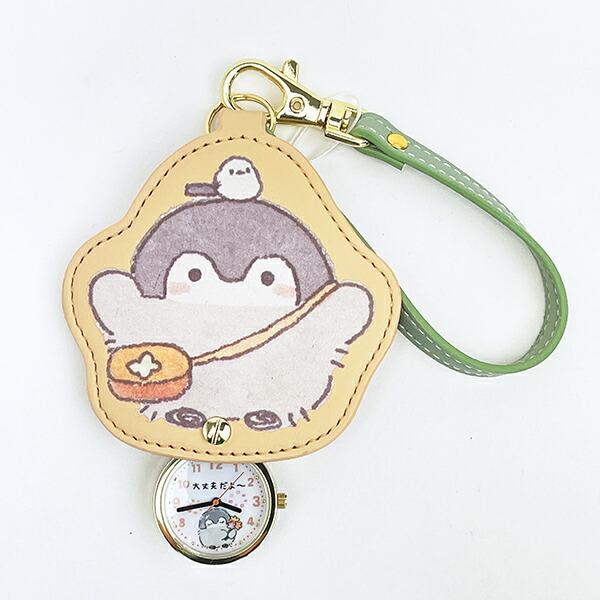 コウペンちゃんのストラップ付きキーチェーンウォッチです。普段はおしゃれなダイカットキーチェーンとして♪時間が気になったら時計をくるっとスライドしてチェックできます！時計を傷つかないように防止できるのも嬉しいですね◎◆サイズ：時計 直径27×...