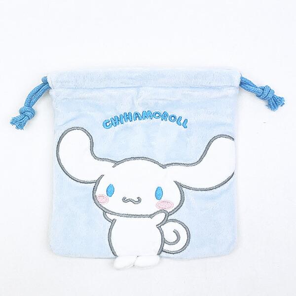 もこもこな手触りで隠したいものやちょっとしたコスメ入れにピッタリな巾着です。よーく見ると足ぴょこと出ていて動くたびに動く仕様◎きゅっと縛るとより一層カワイイ足が出るよ！同シリーズでハンギョドン、ハローキティ、クロミがございますのでお気に入り...