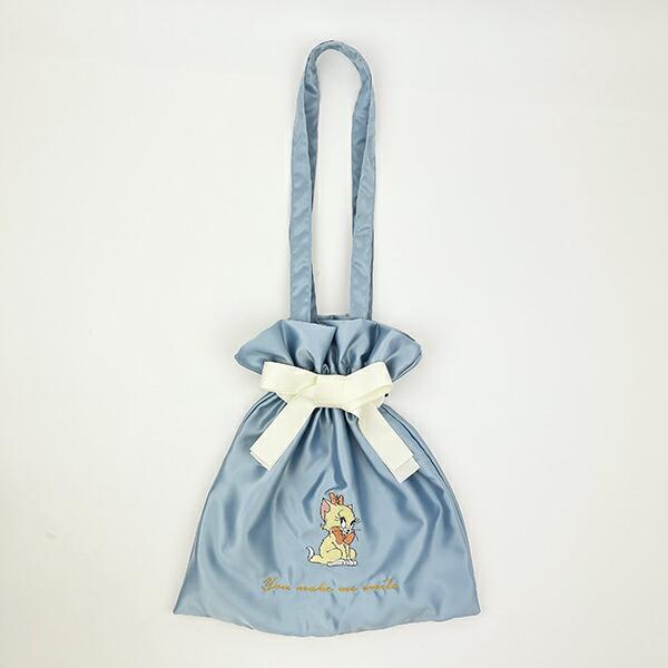 微光沢のあるサテン素材を使用したガールズシリーズです♪キュッと開口部を絞る巾着仕様で、長いリボンが魅力的なトートバッグ。軽くて柔らかいサテン生地を使用しているので、持ち運びも楽々◎トゥードルスとトゥーツのかわいい表情もポイントです♪【持ち手...
