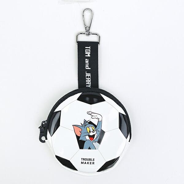 トムとジェリーのサッカーボールをそのまま小さくしたような遊び心たっぷりのミニポーチです。リアルな質感のサッカーボールデザインに、真ん中からひょっこり顔を出すトムとジェリーが可愛い♪小物入れとしてはもちろん、小銭入れとしても◎バッグなどにつけ...
