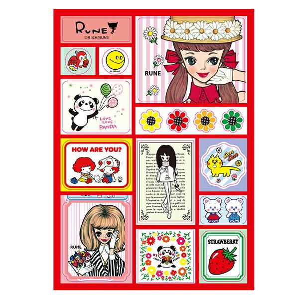 内藤ルネのかわいいアートがステッカーになりました♪コレクションしたくなる可愛さです♪