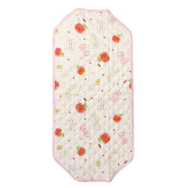 保育園や幼稚園などのお昼寝時に役立つサンリオ（ハローキティ）のコットカバーです。洗濯機OKなのでママも安心☆キルティング生地なのでふわふわでお子様も喜ぶこと間違いなしです♪ぜひ今から入園準備はじめませんか？