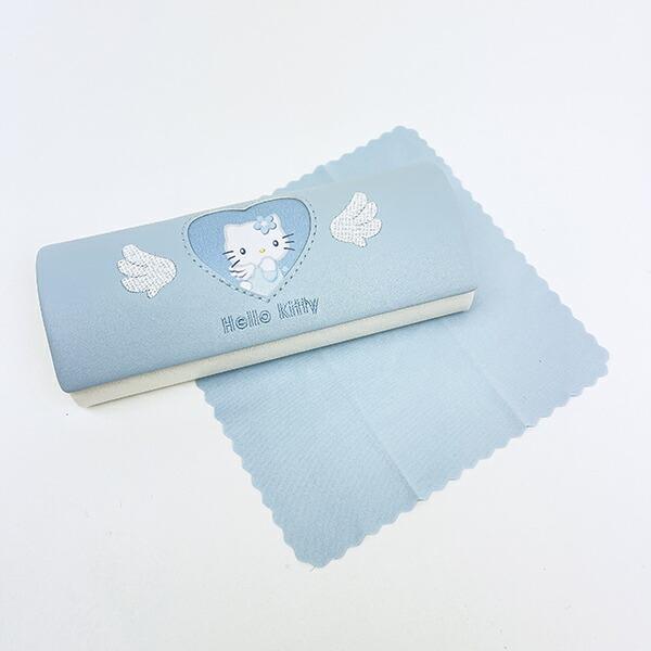 エンジェル姿が可愛いハローキティのメガネケースです♪お揃いカラーのメガネクロス付き。裏面も合成皮革で高級感があり、ギフトにもピッタリです♪パカっと簡単に開けられる♪