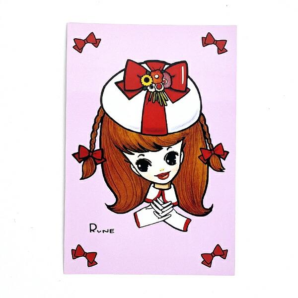 内藤ルネのKawaiiが詰まったポストカードです。マルチクリエイターとして活躍した内藤ルネはイラスト、ファンシーグッズ、ファッション、キッチン＆インテリアなど、幅広い分野で「はじめて」にチャレンジし続け、ガールズポップカルチャーという「普通...