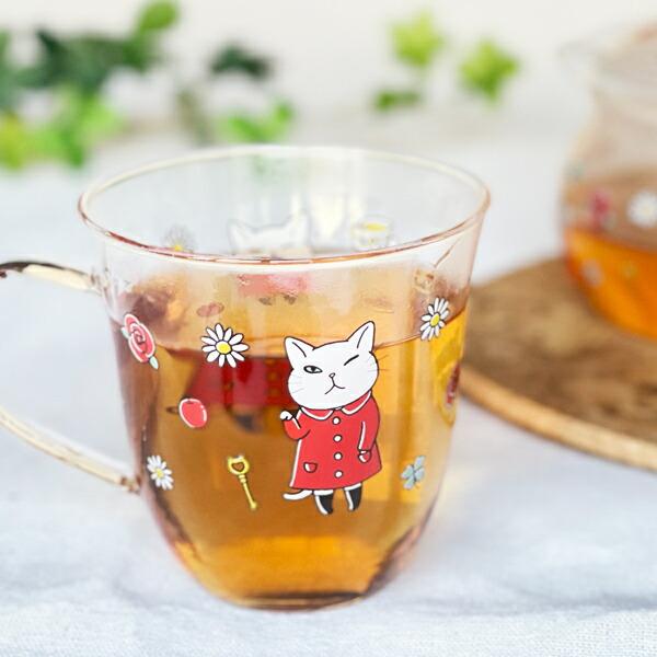丸みを帯びた形がかわいい耐熱ガラスマグが登場です。ウインクしているアンシ?ーがキュート！耐熱なのでティーカップとしてもおすすめです。ちょうど良いサイズ感で勉強や仕事のお供にも。きれいな発色の秘密は国内での焼き付け。ガラスにもこだわった、透明...