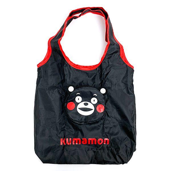 くまモン ダイカットエコバッグ かばん 買い物袋 ブラック くまモン ダイカットエコバッグ かばん 買い物袋 ブラック