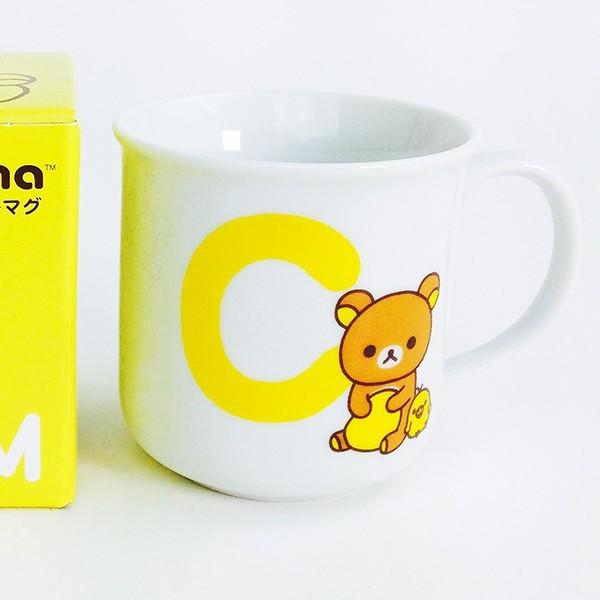 リラックマのイニシャルマグカップ☆彡ちょっと一息つくのにちょうどいいサイズでリラックマたちに癒されてください♪■電子レンジ使用可■食器洗い乾燥機可