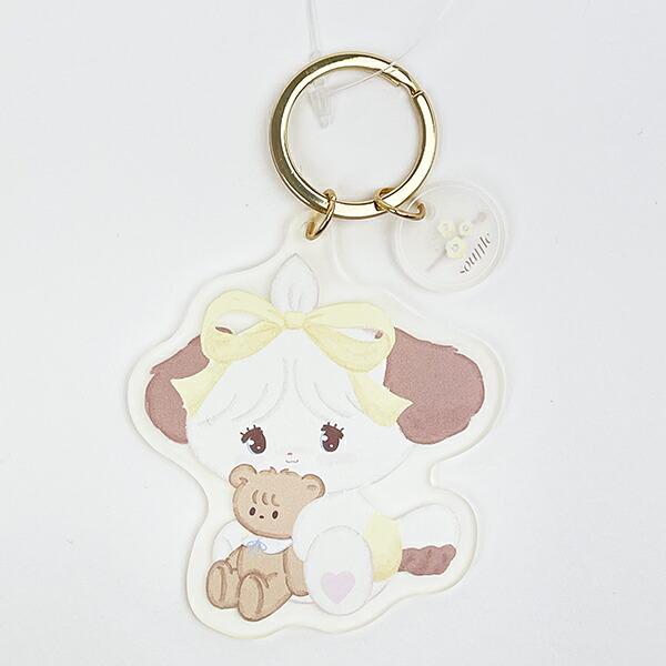 mikko illustrationsの仲間たちのそれぞれの表情がかわいいデザインです♪バッグのワンポイントとしていかがでしょうか。