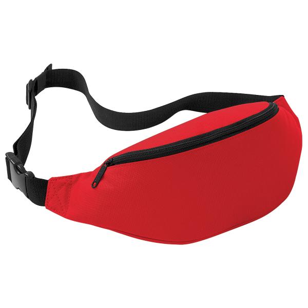 ベルトウエストポーチ・バッグ。ベルトでサイズ調整可。メインポケットは大きめサイズ。裏ポケットはファスナー付。サイズ:38 x 14 x 8cm。容量:2.5リットル。重量:約130g。素材: ポリエステル。BAGBASE - ヨーロッパで一...
