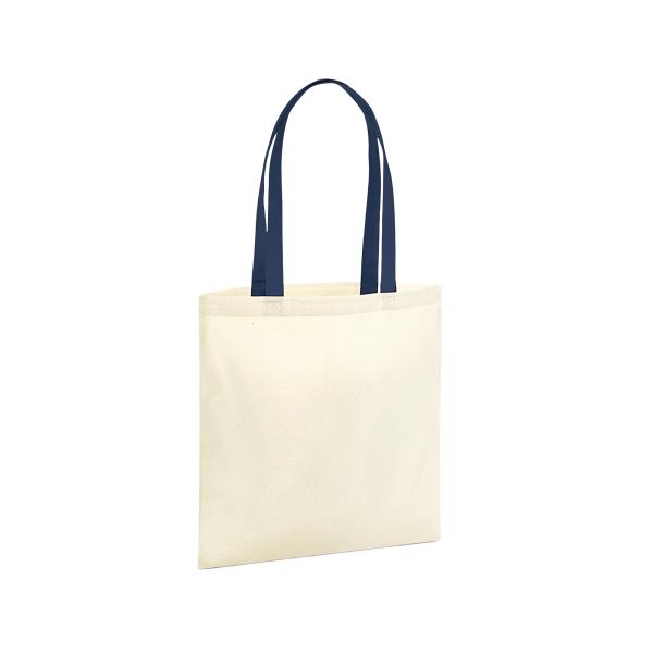 オーガニックコットンキャンバス100%。H: 42cm。W: 38cm。ストラップの長さ: 67cm。デザイン: コントラストカラー。生地厚: 340gsm。厚手生地、ショルダーストラップ。コンパートメント: メインコンパートメントx1。サ...
