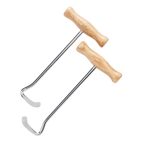 メタルに木製ハンドル付き。1ペアでの販売です。※色が写真とは異なる場合がございます。