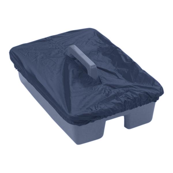 防水ナイロン素材タックトレーカバー。ゴム入り。ハンドル部分がカットされたデザイン。※カバーのみの販売です(タックトレー本体は商品に含まれません)。