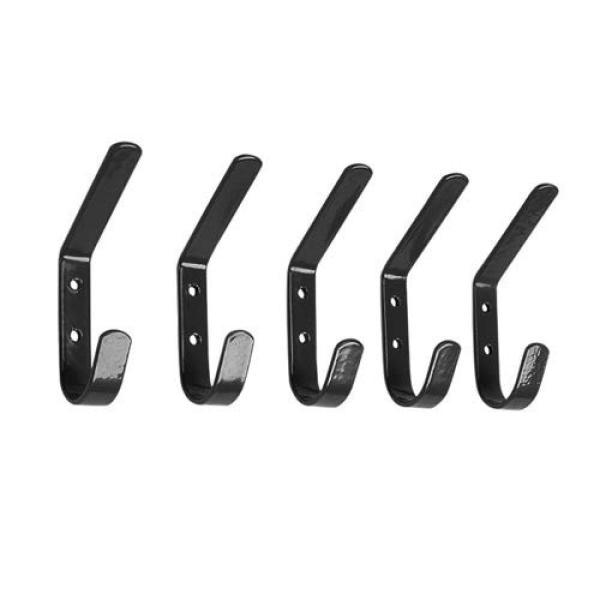 タックルームの内装に。Stubbyfineコート加工スチール製フックの5個セット。高さ15cm、幅2cm、突起部分 6cm、重さ0.55kg。