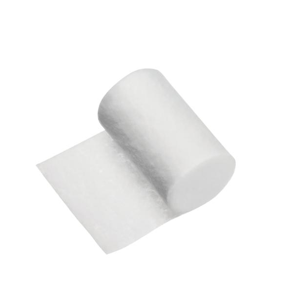 効果的で吸収力のあるパッド入りバンデージ。濡れても形が崩れません。10cm x 2.7m。