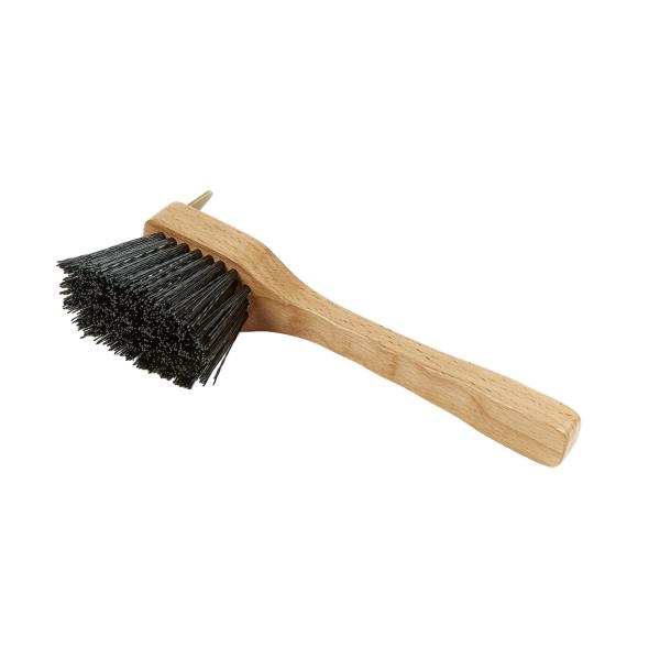 ビーチウッド素材ハンドル。ヘッド素材: メタル。L: 200mm。W: 40mm。角度が付いたクリーニングチップ。デザイン: ロゴ。ハンドルの特長: 高いグリップ性、ラッカー仕上げ。耐久性があり、長く愛用できます。硬めの合成素材ブラシ毛。