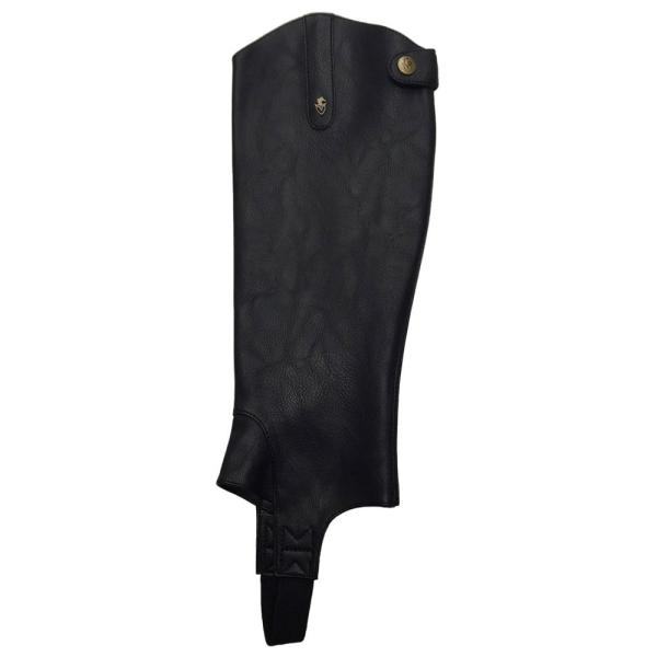 素材:合皮。デザイン: プレーン。留め具: フルジップ。トリムエッジ、トップ部分はドレッサージュカット、伸縮性フットストラップ、ストレッチインサート、ストレッチファスナー、スエード素材インサート。サイズ(ふくらはぎ周り/長さ(ショート)/長...