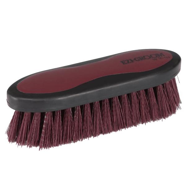 ロゴ入り。ツートンカラーデザイン。毛並みに含まれる自然な油分を保護し、汗を除去。ソフトなグリップの本体。硬めブラシ毛(合成素材)。泥の除去に。ハンドルの特長: ソフトグリップ。