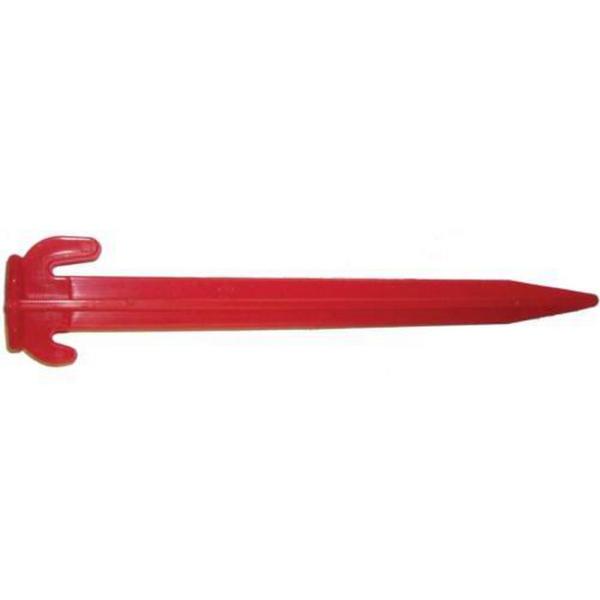 プラスチック製テントペグ。5個セット。サイズ:8インチ(20cm)。テント、天幕、ロープの固定に。