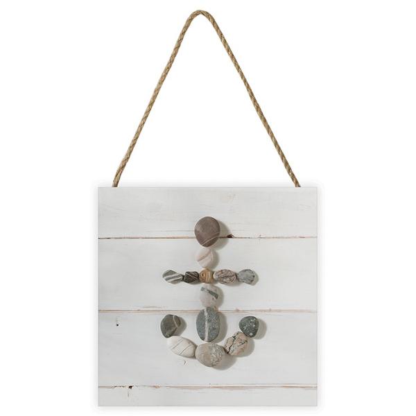 素材: 木。オフィシャルライセンス商品。デザイン: 錨、小石。H: 20cm。W: 20cm。L: 2.7cm。留め具: ロープ。