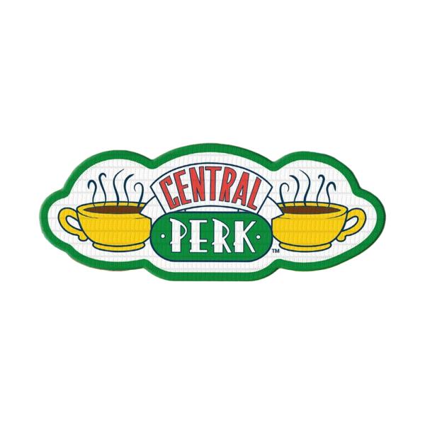 L: 70mm。W: 30mm。デザイン: コーヒーカップ、刺繍、ロゴ。オフィシャルライセンス商品。パッケージ: 台紙、ユーロフック。