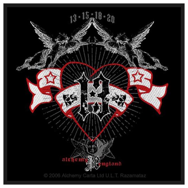 素材: ポリエステル。織地。L: 100mm。W: 100mm。デザイン: 天使の翼、ハート、数字、プリント、スタンダード、テキスト。オーバーロック仕上げの縁、縫い付け(Sew-On)タイプ。