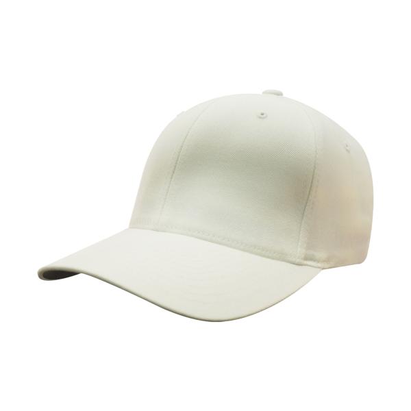 Flexfit サイズガイド(頭周り目安 cm): S/M(54-58cm)、L/XL(57-61cm)。6パネル。クラウン中位。スポーティーなスタイル。ハードバックラム。ひさしの裏側はグレー色。見た目、触り心地はウールそのもの。素材:ポリ...