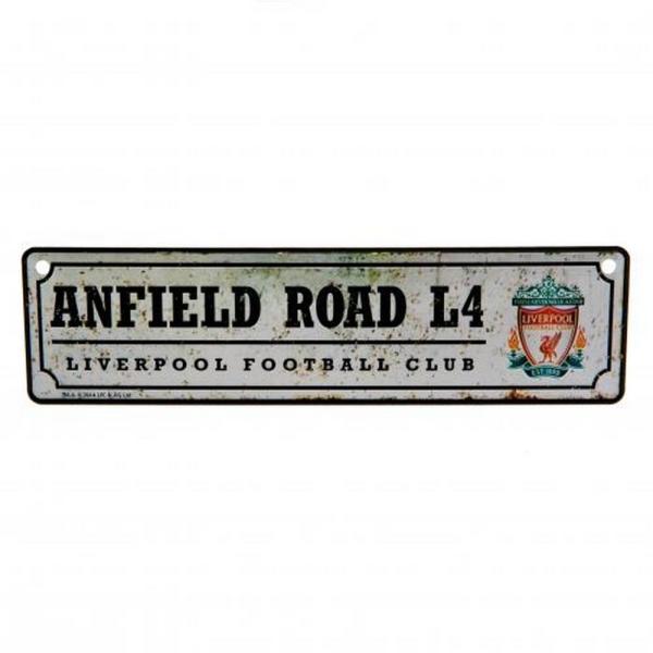 素材: メタル/ラバー。オフィシャルライセンス商品。取り付け用吸盤付き。レトロデザイン。Anfield Roadサイン。L: 26cm。W: 7cm。台紙付き。
