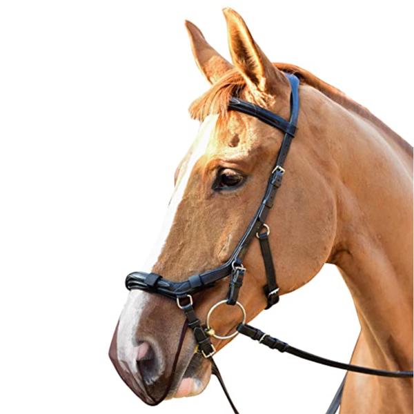 ミックレム頭絡にi使えるノーズネット。ヘッドシェイキングの減少に役立ちます。曲線シェイプのメッシュがマズルの上に快適にフィット。マズルの上半分のみを覆うデザイン。ミックレム頭絡の特殊なシェイプにもフィットします。スタンダードパック内容: ミ...