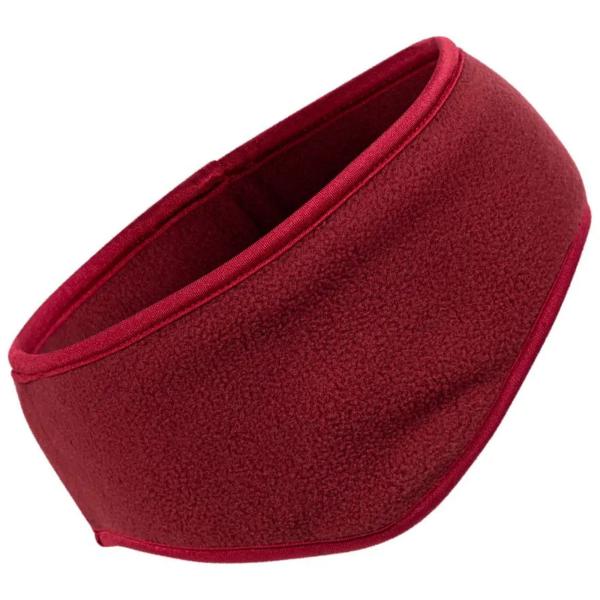 両面フリースイヤーウォーマー。ロゴ刺繍。アウター: ポリエステル100%フリース。バインディング: エラステーン100%。