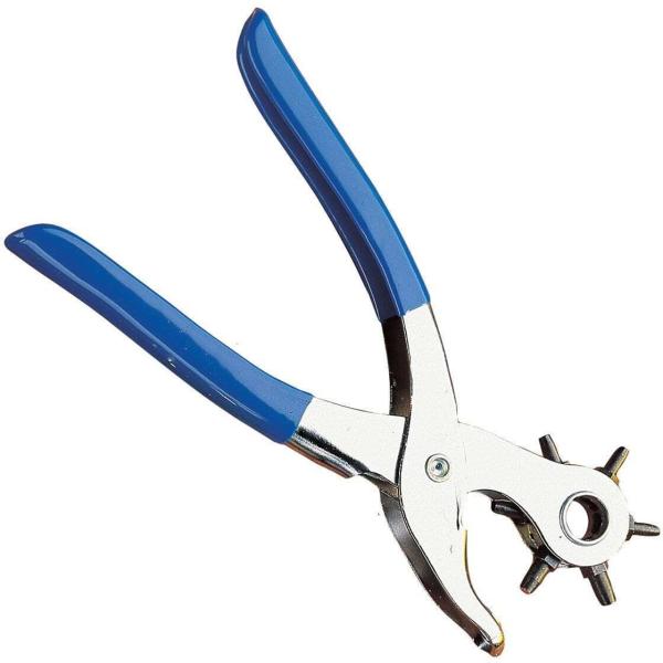 回転式、6つのパンチサイズ。ハンドルの特長: ビニールコート加工。レザー用に最適。