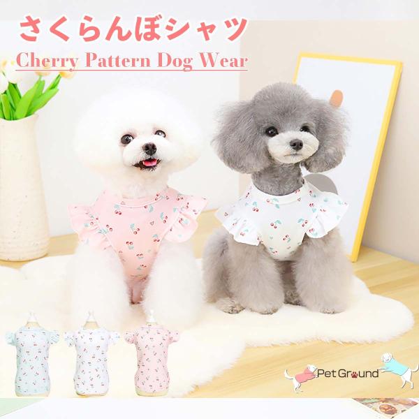 【商品名】犬 服 春夏 安い さくらんぼシャツ かわいい 犬服 袖なし 着せやすい ドッグウェア 秋冬 小型犬 中型犬 パピー服 チワワ トイプードル 送料無料 【商品説明】快適な着心地でオールシーズン愛用！シンプルかわいい犬服!薄手の素材...