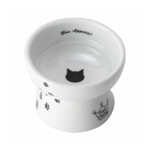 4580471861981猫壱 ハッピー おやつ皿 猫柄（猫用 食器 磁器製）脚付だから、頭と喉を下向きに下げた状態で食事をしなくて済みます。フードの逆流を減らし、猫の負担が軽減されます。縁と底にかえしをつけるこにより、ドライ・ウェットフー...