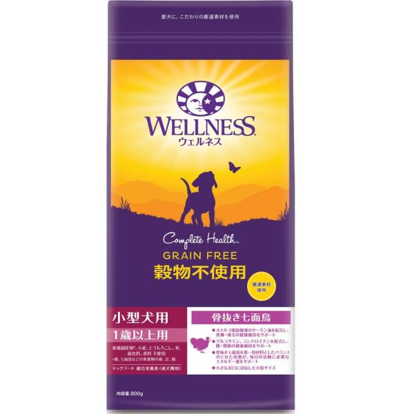 0076344151685ウェルネス 穀物不使用 小型犬用 1歳以上用 骨抜き七面鳥 800g（ドッグフード グレインフリー）お米や小麦などの穀物を一切使用していない、穀物不使用（グレインフリー）製品です。骨抜き七面鳥（生肉）を第一原材料と...