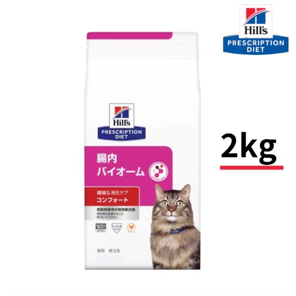 【商品名】猫用 腸内バイオーム コンフォート 繊維＆消化ケア 【内容量】2kg（1袋）【特徴】猫の消化ケアのための特別療法食ストレス性消化器不調のケアに配慮した「コンフォート」シリーズへアップグレード（2025年2月より）【原材料】トリ肉（...