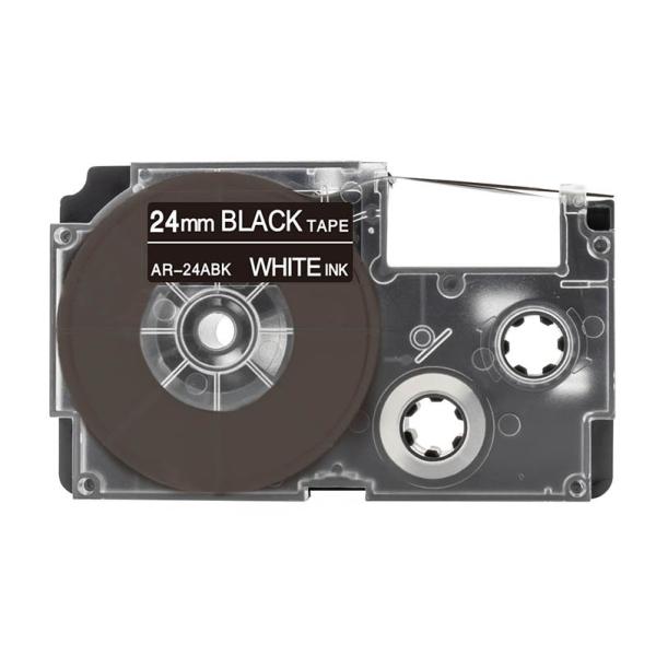 ★高品質なのに低価格！★裏紙の中央にスリット（切込み）が入っているのではがしやすい！CASIO NameLand 用互換テープカセットテープ幅　：24ｍｍテープ長さ：8ｍ※メーカー純正品ではありませんが、高品質で問題なく使用できます。純正品...