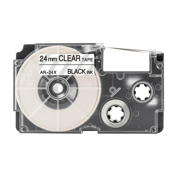 ★高品質なのに低価格！★裏紙の中央にスリット（切込み）が入っているのではがしやすい！CASIO NameLand 用互換テープカセットテープ幅　：24ｍｍテープ長さ：8ｍ※メーカー純正品ではありませんが、高品質で問題なく使用できます。純正品...