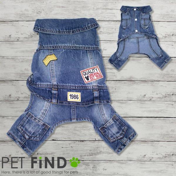 Yahooショッピング　エリアアワード2021受賞店【商品説明】当商品は、小型犬のための防寒つなぎクラッシュデニム犬服です。XS/S/M/L/XL/XXLのサイズ展開で、幅広い犬種に対応しています。冬の寒さから愛犬を守り、暖かく快適な着心地...