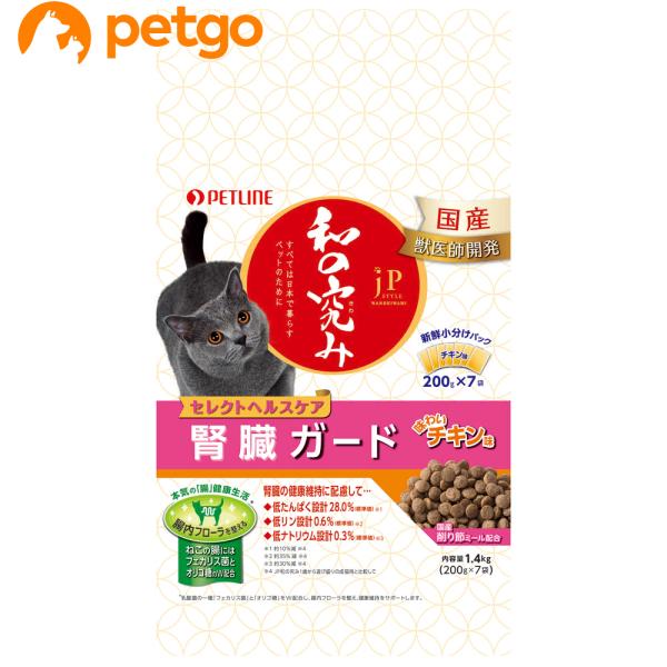 すべては日本で暮らすペットのために、JPスタイル 和の究み。国内での研究、開発、国内製造、原材料にこだわり、日本のペットのライフスタイルを究めたプレミアムキャットフードです。乳酸菌の一種「フェカリス菌」と「オリゴ糖」をＷ配合し、「腸内フロー...