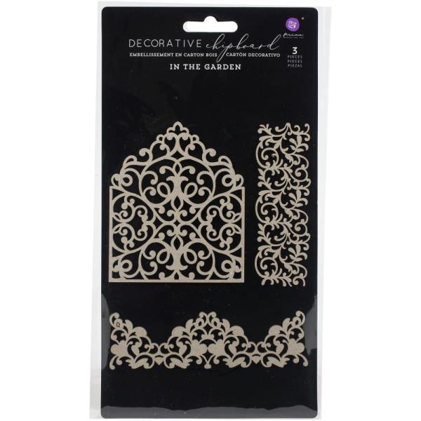 このエンベリッシュメントは、あらゆる作品の仕上げに最適です♪このパッケージには、1枚の5x9.5インチ（約12.7 x 24.1 cm）シートにレーザーカットされたチップボードが含まれています。