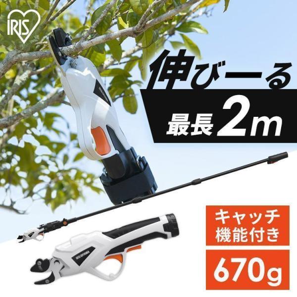 （検索用：充電式 電動 高枝剪定バサミ ハサミ はさみ 剪定 枝切り 枝 果実 庭 園芸 軽量 延長ポール キャッチ機能 4967576542951）●翌日優良配送対象商品につきまして●下記の場合は対象外となります。・13時以降(休業日は1...