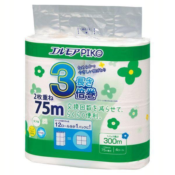 （検索用：トイレットペーパー 3倍巻き パルプ ソフト 香り ピコ 4ロール 大容量 長持ち 4971633163294）  ●翌日優良配送対象商品につきまして● 下記の場合は対象外となります。 ・13時以降(休業日は12時以降)のご注文の...
