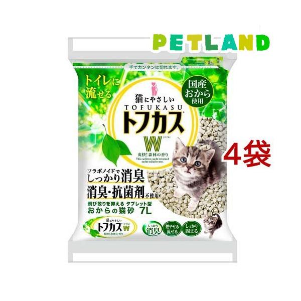 トフカスW(ダブル)/猫用品/【発売元、製造元、輸入元又は販売元】ペグテック/・単品JAN：4997438711065/【トフカスW(ダブル)の商品詳細】●おからを主原料とした猫砂。●しっかりと固まり、足に付きにくく転がりにくいタブレット型...