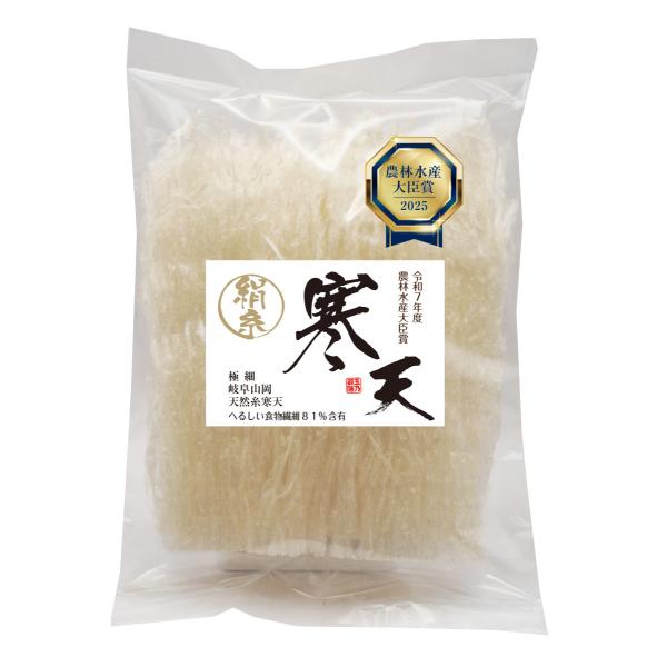 良質の天草を１００％原料に、伝統手法で丁寧につくられた山岡町産の天然糸寒天（特許庁・地域ブランド認定第一号）。お料理に、デザートにいろんな用途に適すよう通常よりも細く突き出したオリジナル品です。毎日寒天を食べることを習慣にしてほしいから、品...