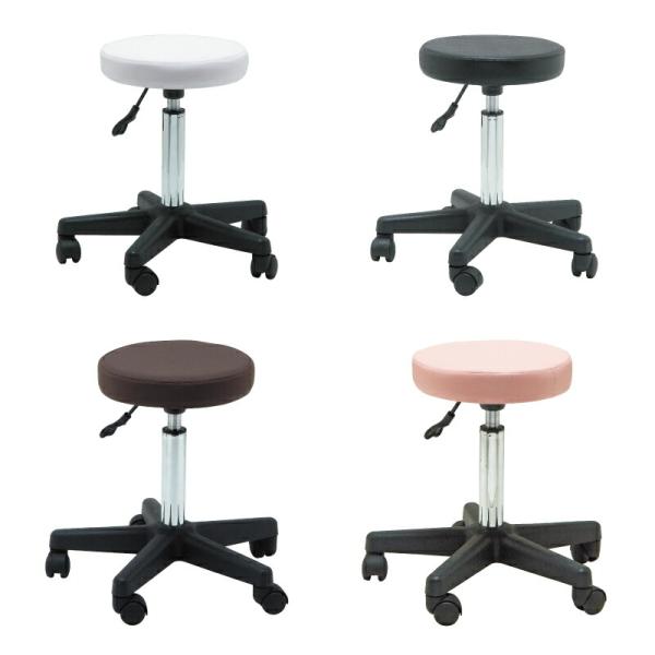 サイズ:座面直径320×H485〜665mm重量:約5kg材質:座面:PVCレザークッション:ウレタンキャスター:ナイロンゴムカラー:ホワイト/ピンク/ブラック/ブラウン仕様:ガス圧式/脚部樹脂製