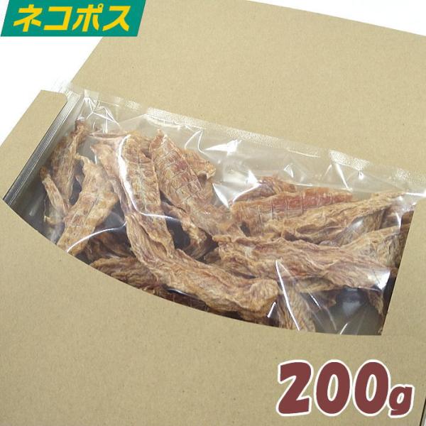 ・国産の鶏ささみを使用し、硬めに仕上げました。保存料不使用で安心して与えて頂けます。・無添加・無着色　厳選された素材を使用し、素材のもつ旨みを最大限に引き出すため低温でゆっくり時間をかけ乾燥し仕上げました。内容量：200g原産国：国産タイプ...