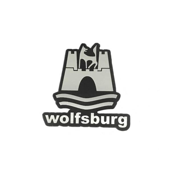 商品名：wolfsburg ロゴエンブレム直径：W:約50mm H:約50ｍｍ材質：ABS樹脂内外装問わず使用出来る、耐久性のある特殊ABS樹脂を使用しております。裏面には両面テープをセットしております。ステッカーよりワンランク上の上質なエ...