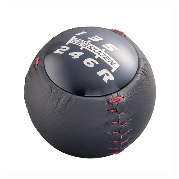 MUGEN LEATHER SHIFT KNOBアルミニウム素材に本革巻き仕様とした球形状のシフトノブ。φ50という適度なサイズと、重量感が確実なシフトワークを演出。本革のデザインは、インテリアにもマッチ。カラーはレッドとブラックの2タイプ...