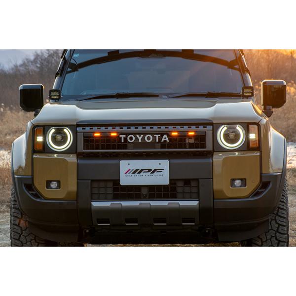 IPF グリルマーカー for ランドクルーザー250対応車種：トヨタランドクルーザー250 R6.04〜 GDJ250W/TRJ250Wセット内容：本体　マーカーランプ　ハーネス消費電力： 12V 1.6 Wベゼル本体材質：ウレタン樹脂製...