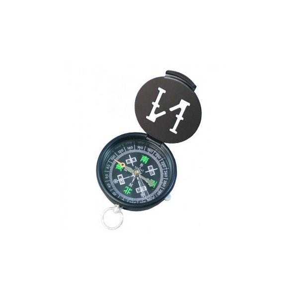 方針を止めることができるストッパー付のドライコンパスです。